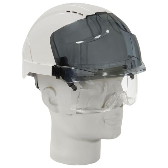 Bauhelm JSP EVO VISTA, weiss, mit Visier, 450 g